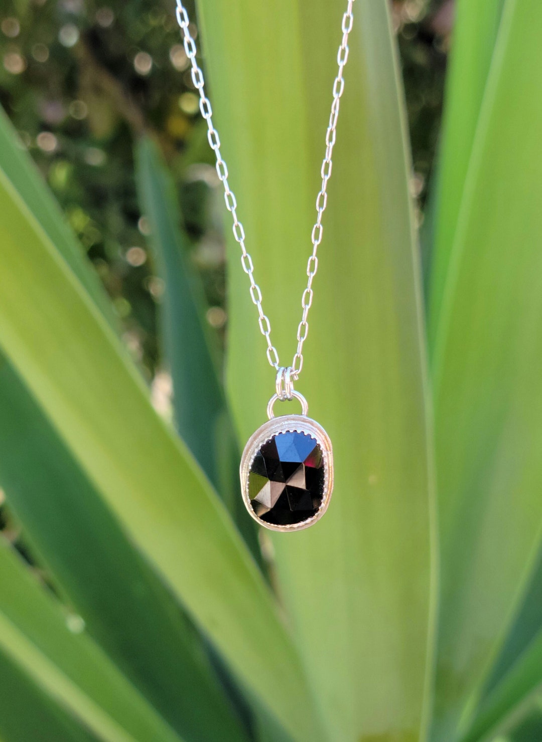 Black Spinel Pendant - Etsy