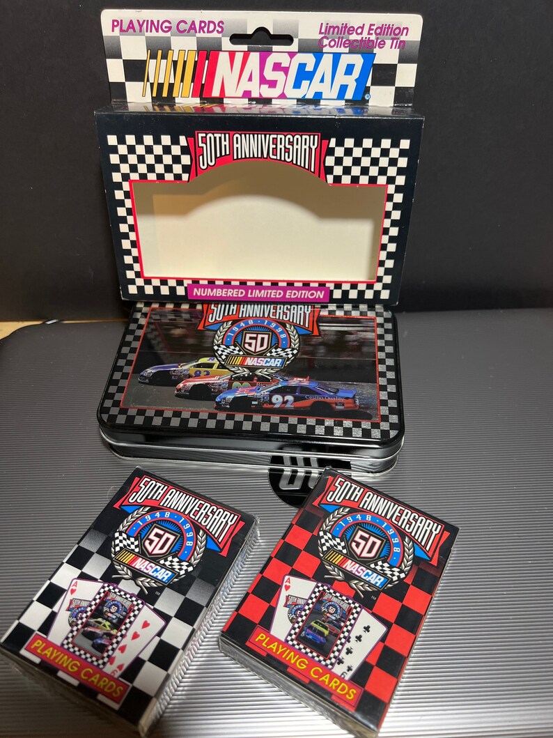 NASCAR 50th Anniversary Numbered Limited Edition, Playing Cards - Etsy