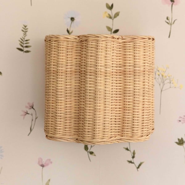 Rattan Sconce - Etsy
