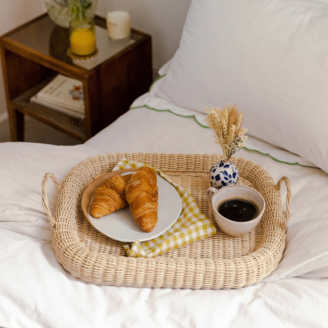 Mini Chunky Tray natural Rattan - Etsy