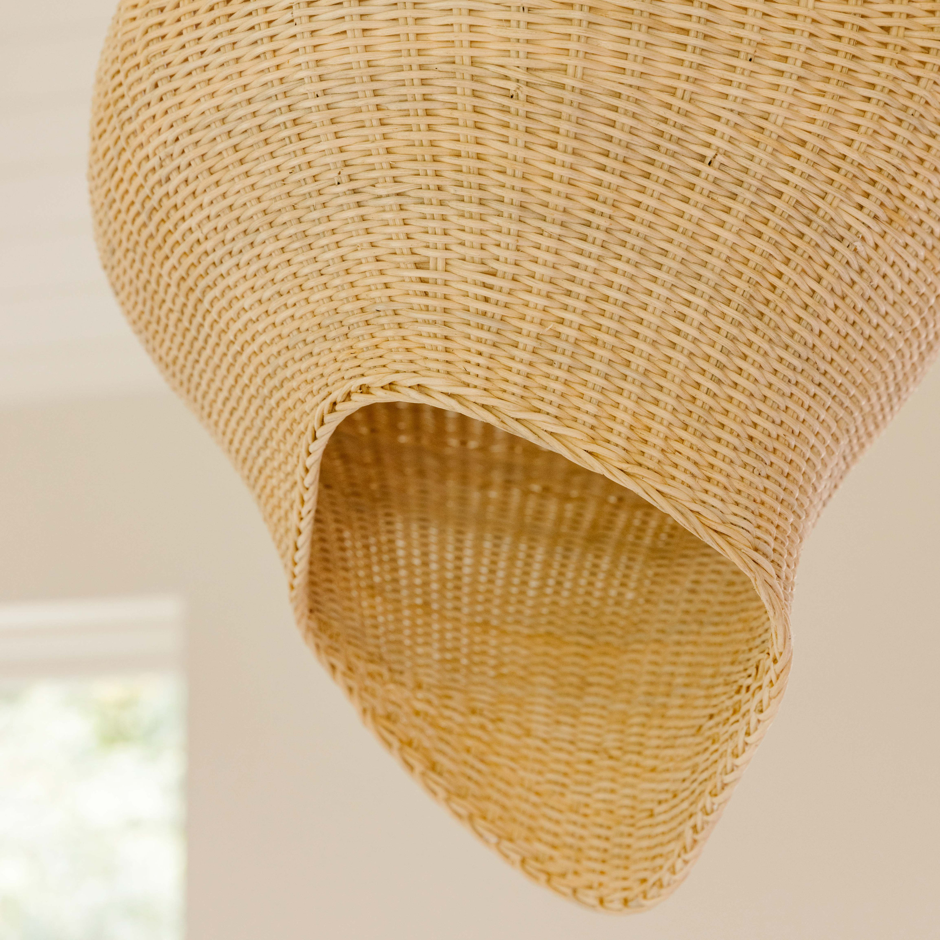 Shell Rattan Pendant / Wicker Chandelier - Etsy