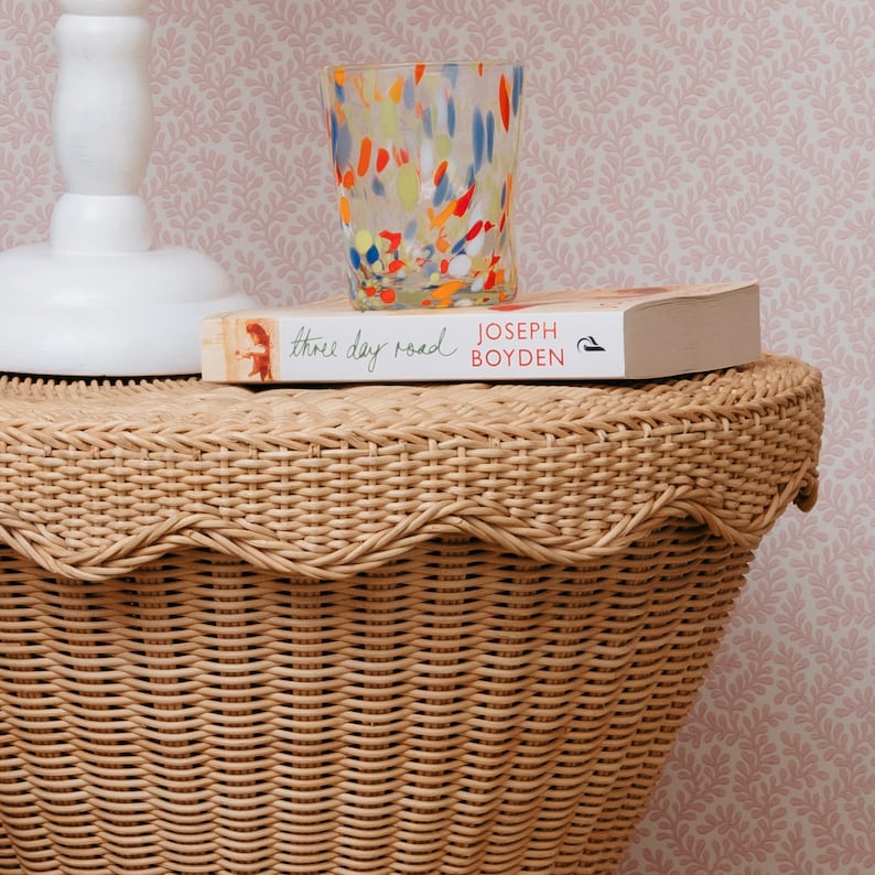 Rattan Damru Side Table - Etsy