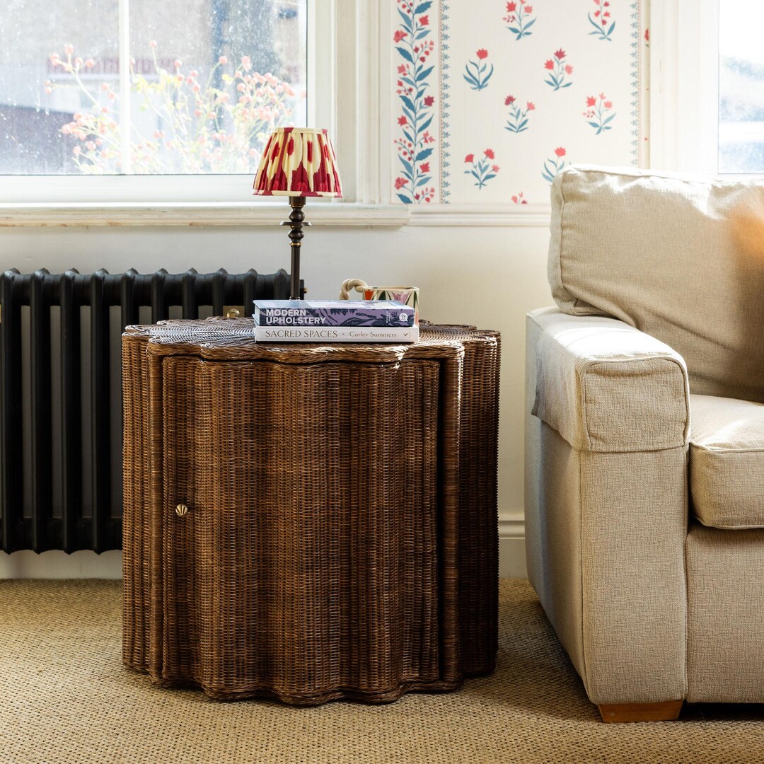 Ruby Rattan Side Table / Coffee Table - Etsy