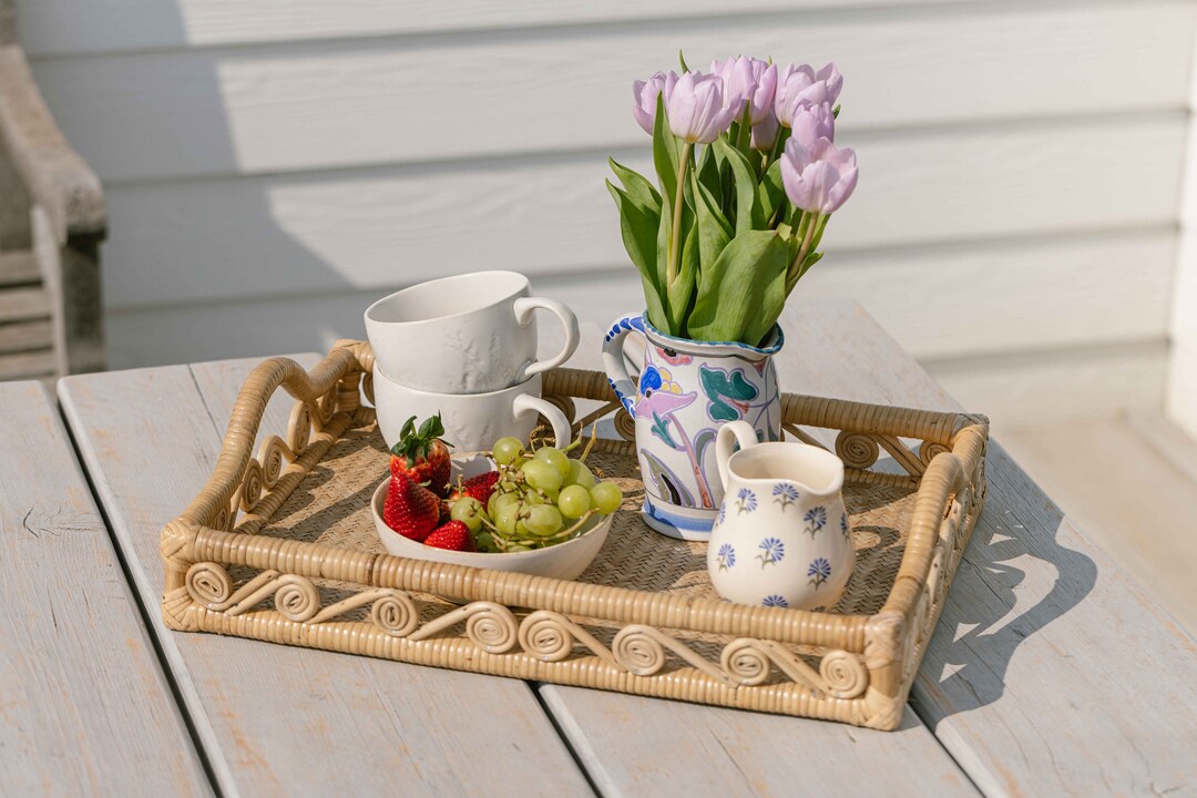 Ivy Rattan Tray (natural) - Etsy