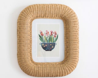 Vintage Style Wicker Picture Frame , Wicker Photo Frame A3, A4 ...