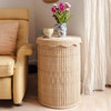 Shell Rattan Bedside Table/storage Basket - Etsy