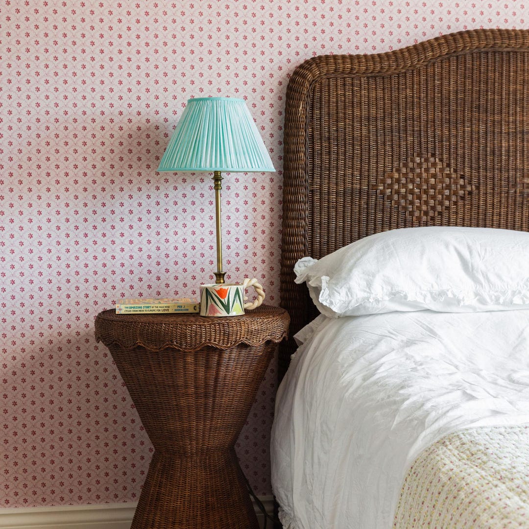 Damru Rattan Side Table (teak) - Etsy