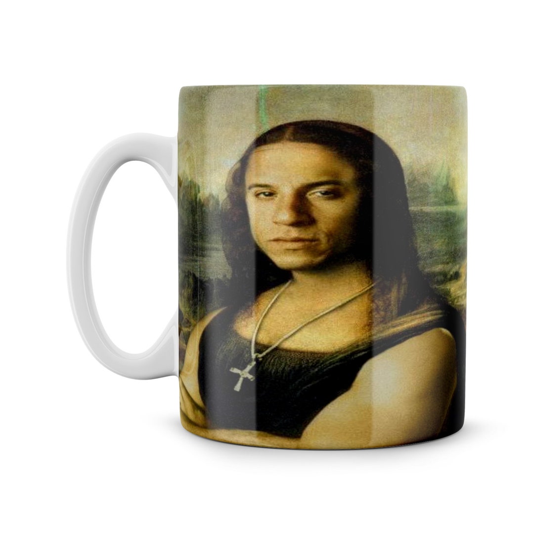 Mona Vin Diesel Morph Face Funny Geek Gaming Nerd Mug Meme Leonardo Da ...