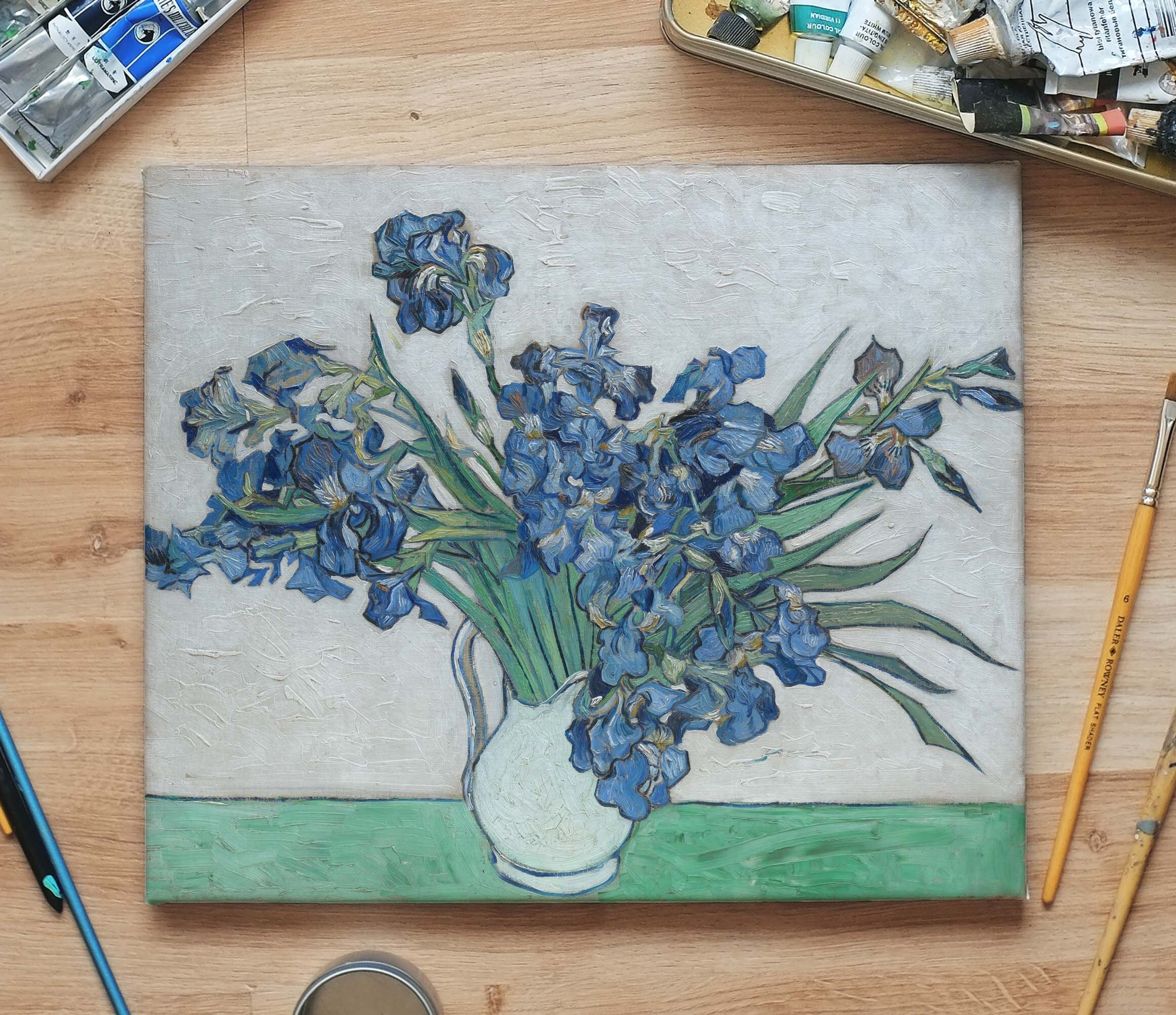 Van Gogh, Irises, Purple Flowers, Print of Painting, Unframed, Art ...