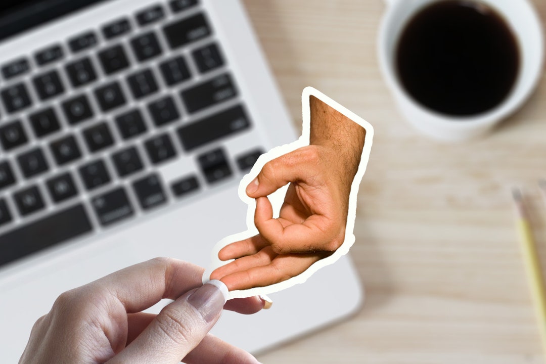 Circle Game Hand OK Finger Thumb Sign Car Bumper Vinyl Sticker Joke Gag ...