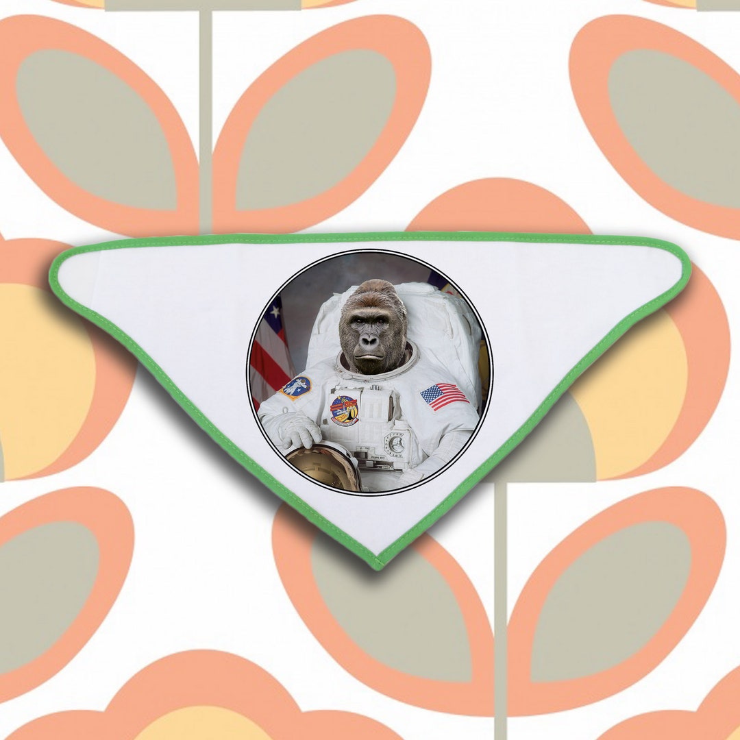 Astronaut Harambe in Space Cute Gorilla Monkey Tribute Unusual Bandanna ...