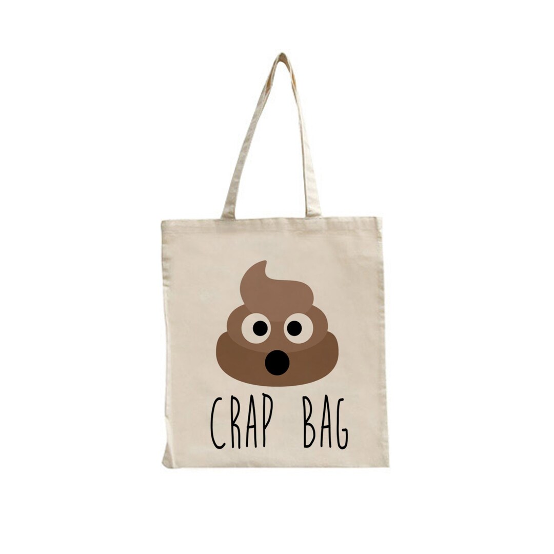 Poop Emoji Crap Bag Unique Funny Reusable Tote Shopping Shoulder Bag ...
