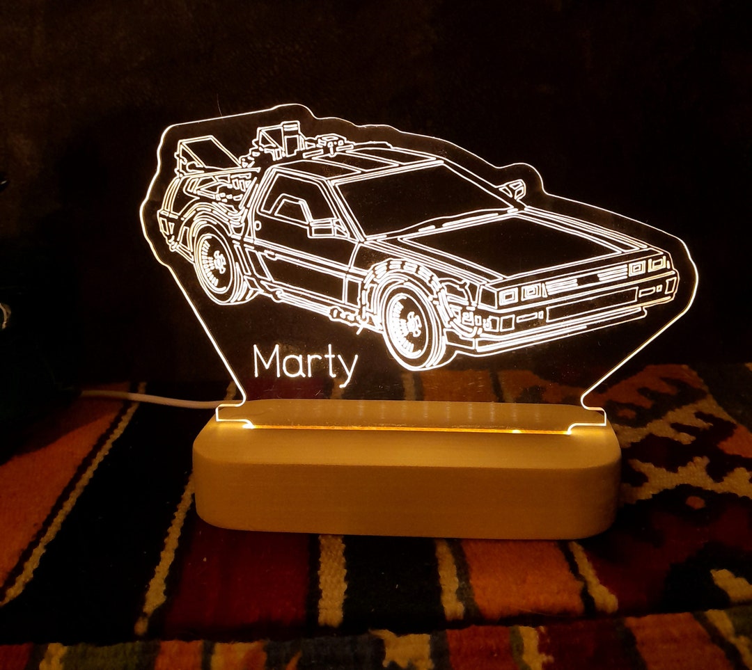 Personalized 1981 Sports Car LED Lamp: Solid Wood Base Night Light - Etsy