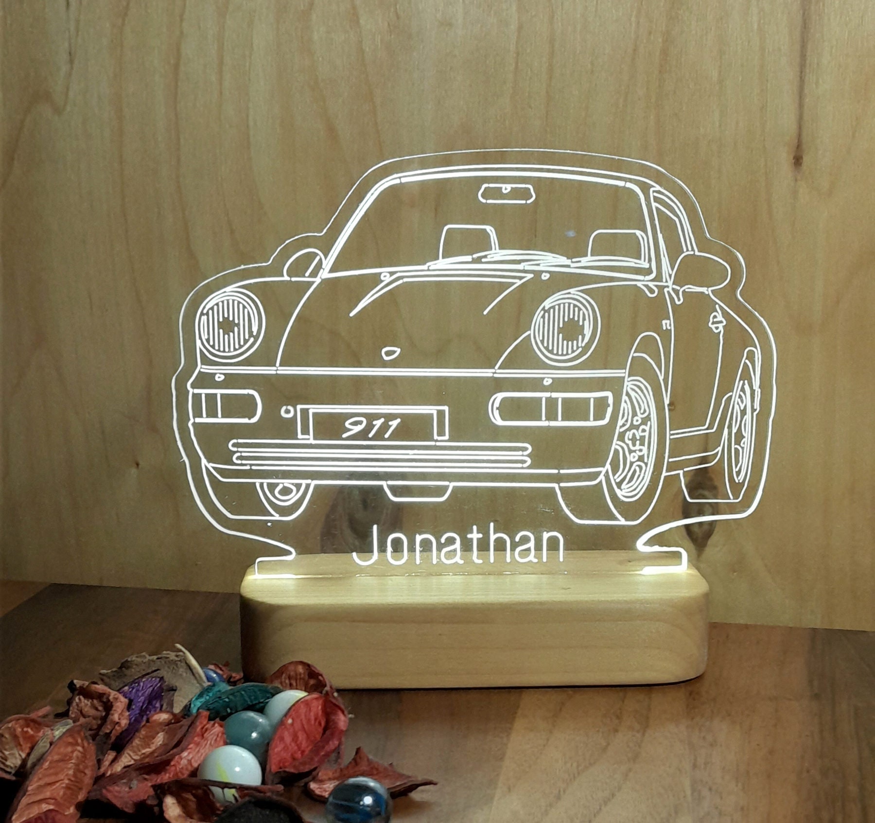 Sports Car Led Light With Personalisation Led Night Lamp Led Desk Lamp ...