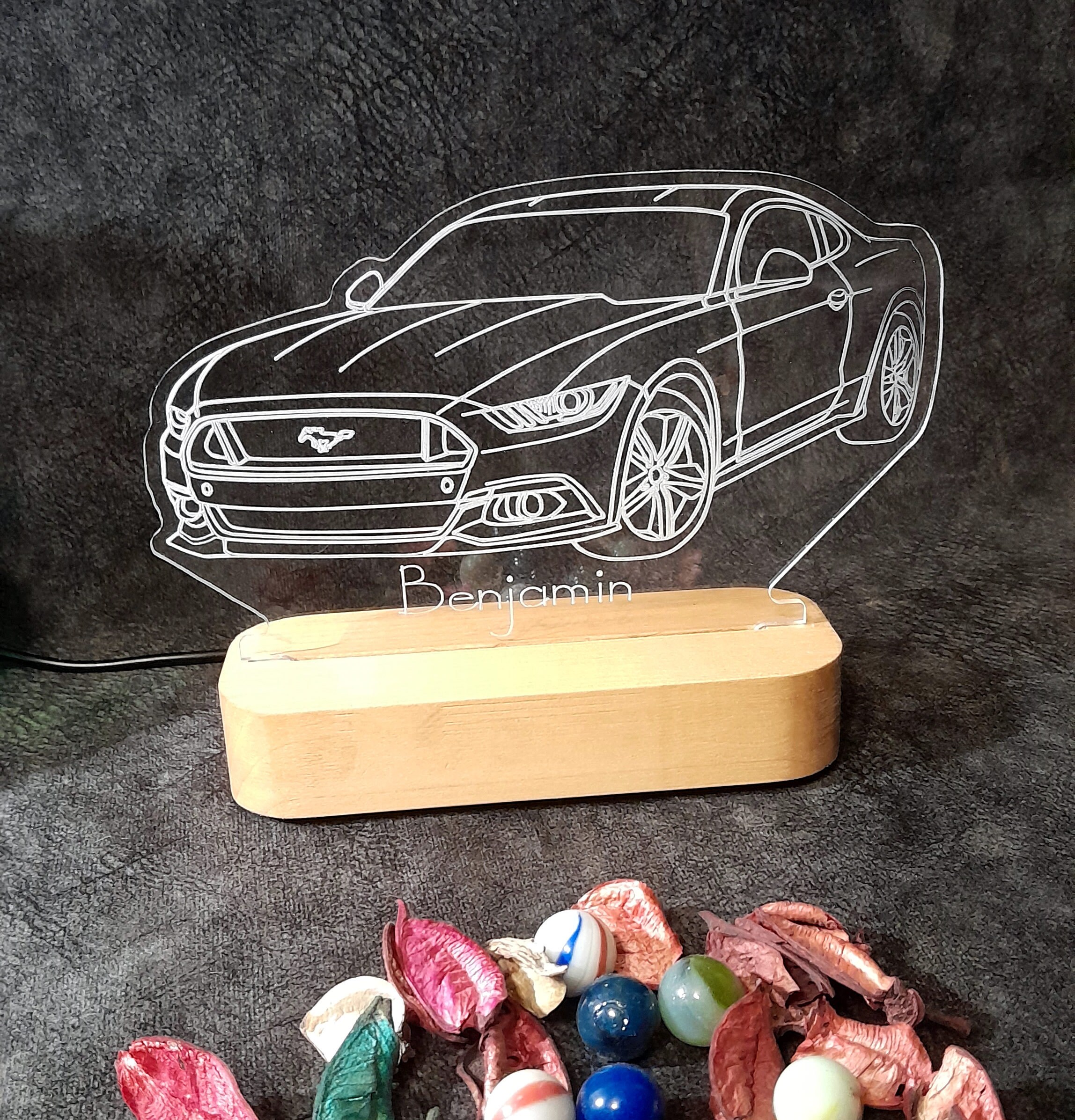 Sports Car Led Light With Personalisation Led Night Lamp Led Desk Lamp ...