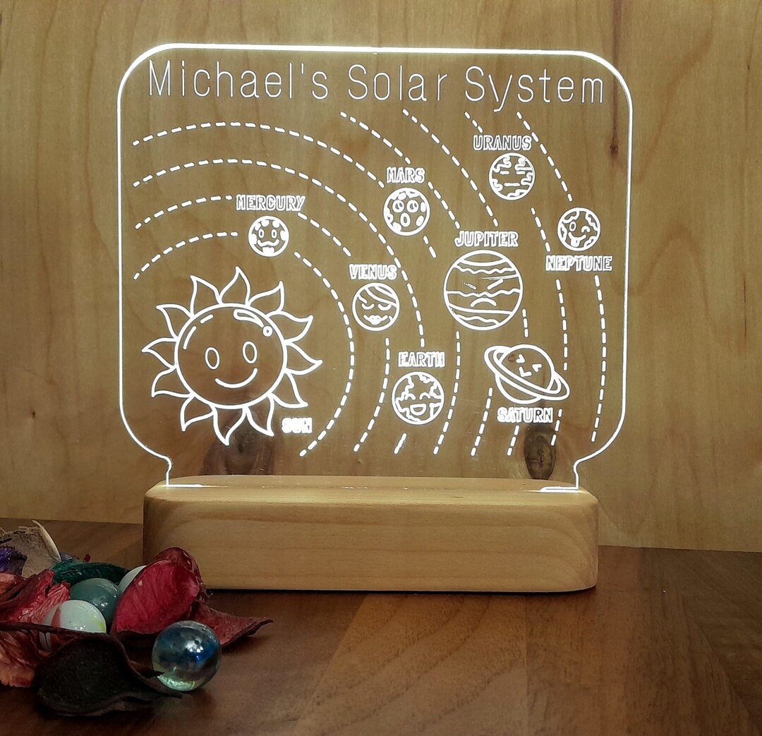Solar System Led Light With Personalisation - Etsy