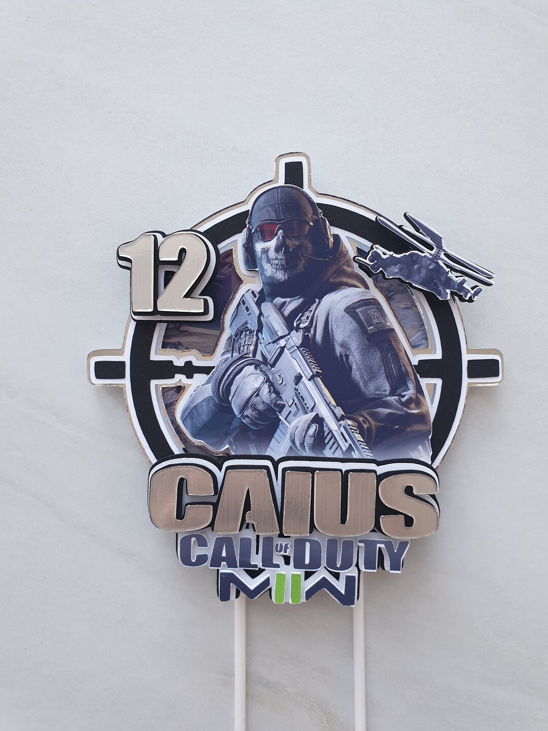 Personalised Call of Duty Cake Topper 3D With Name and Age - Etsy