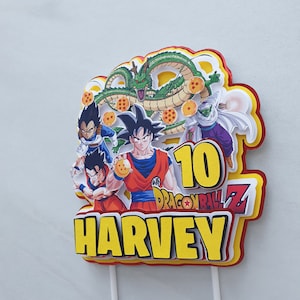 Personalised Dragon Ball Cake Topper 3D With Name and Age - Etsy