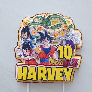 Personalised Dragon Ball Cake Topper 3D With Name and Age - Etsy