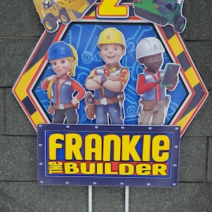 Personalised Bob the Builder Cake Topper 3D With Name and Age - Etsy