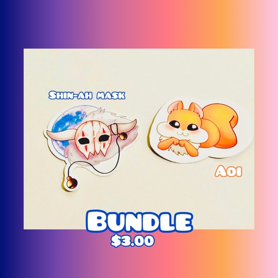 Shin-ah Mask and Aoi Stickers yona of the Dawn | Etsy