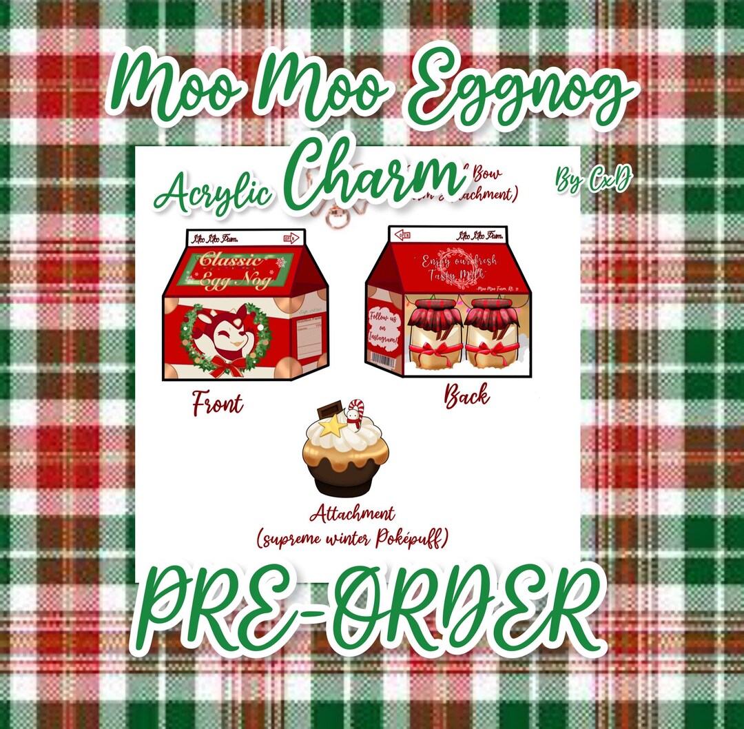 Moo Moo Farm: Classic Eggnog pokemon Connector Charm - Etsy