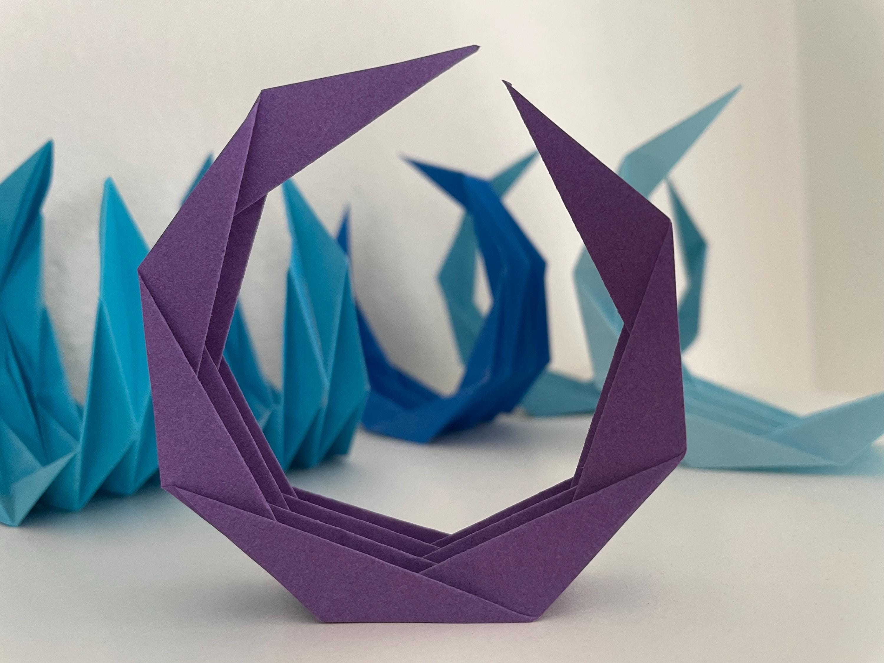 Handmade 3D Origami Crescent Moon - Etsy