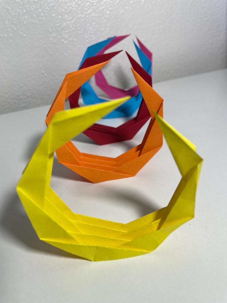 Handmade 3D Origami Crescent Moon - Etsy