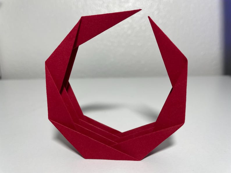 Handmade 3D Origami Crescent Moon - Etsy