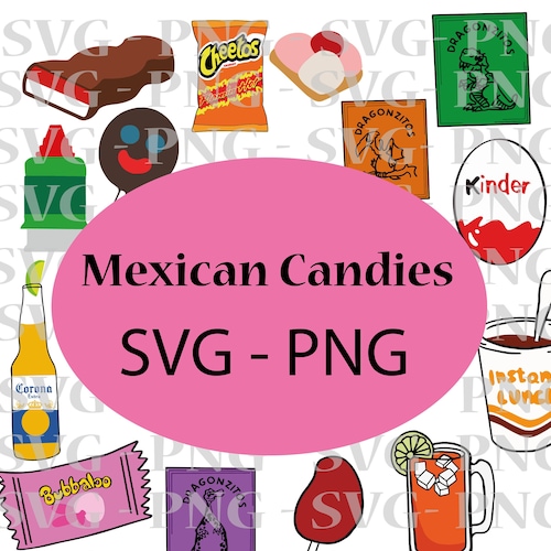 Mexican Snacks Mexican Clipart SVG/PNG/DXF Cut File for - Etsy