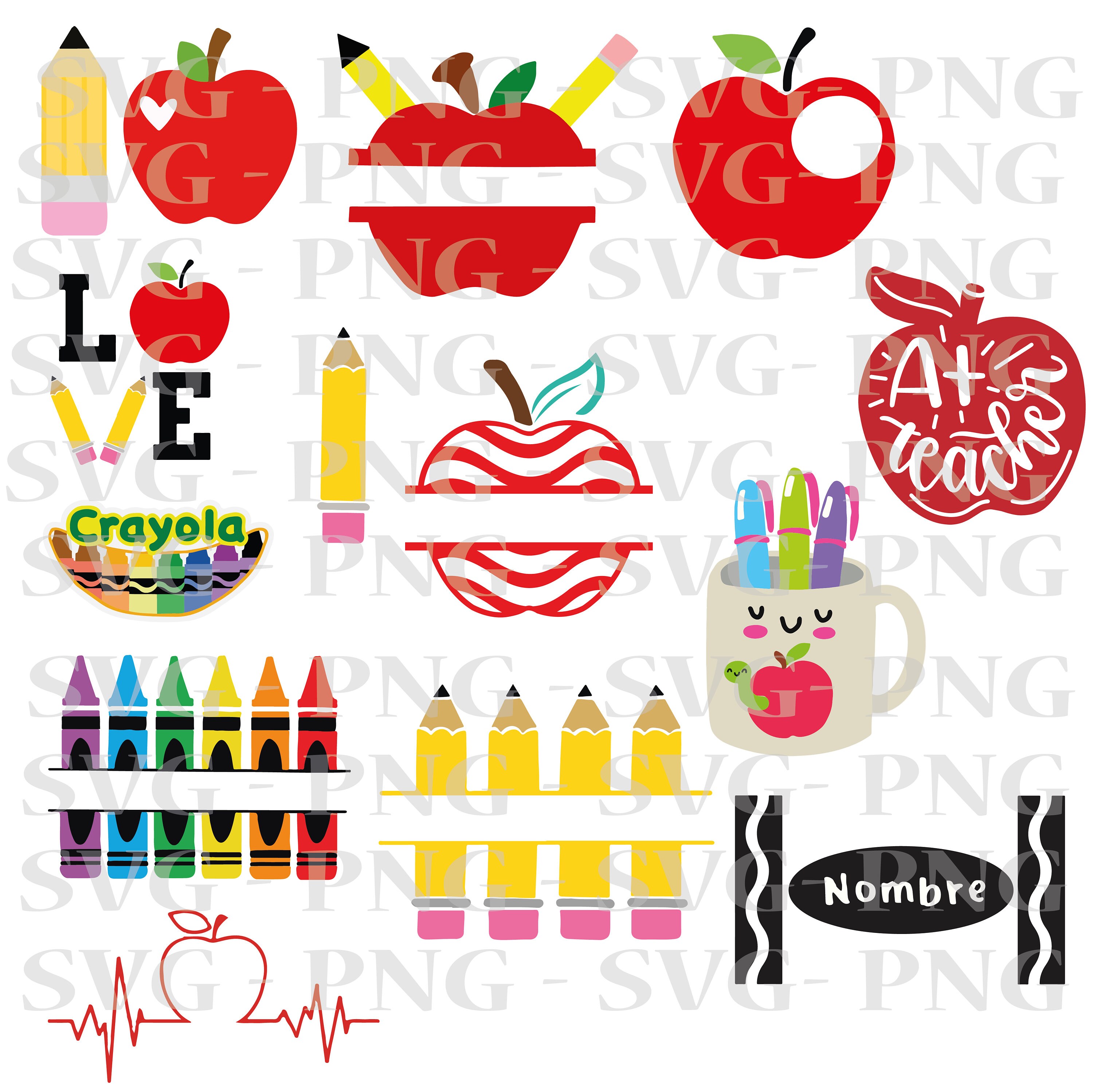 Día del maestro SVG Bundle, Teacher Svg, día del maestro png, archivos ...