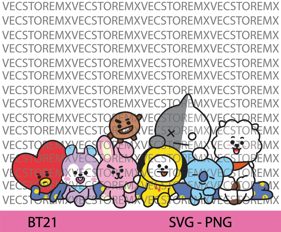 Mang no mask BT21 Characters SVG 1 Diseño Svg Png Archivo de corte ...
