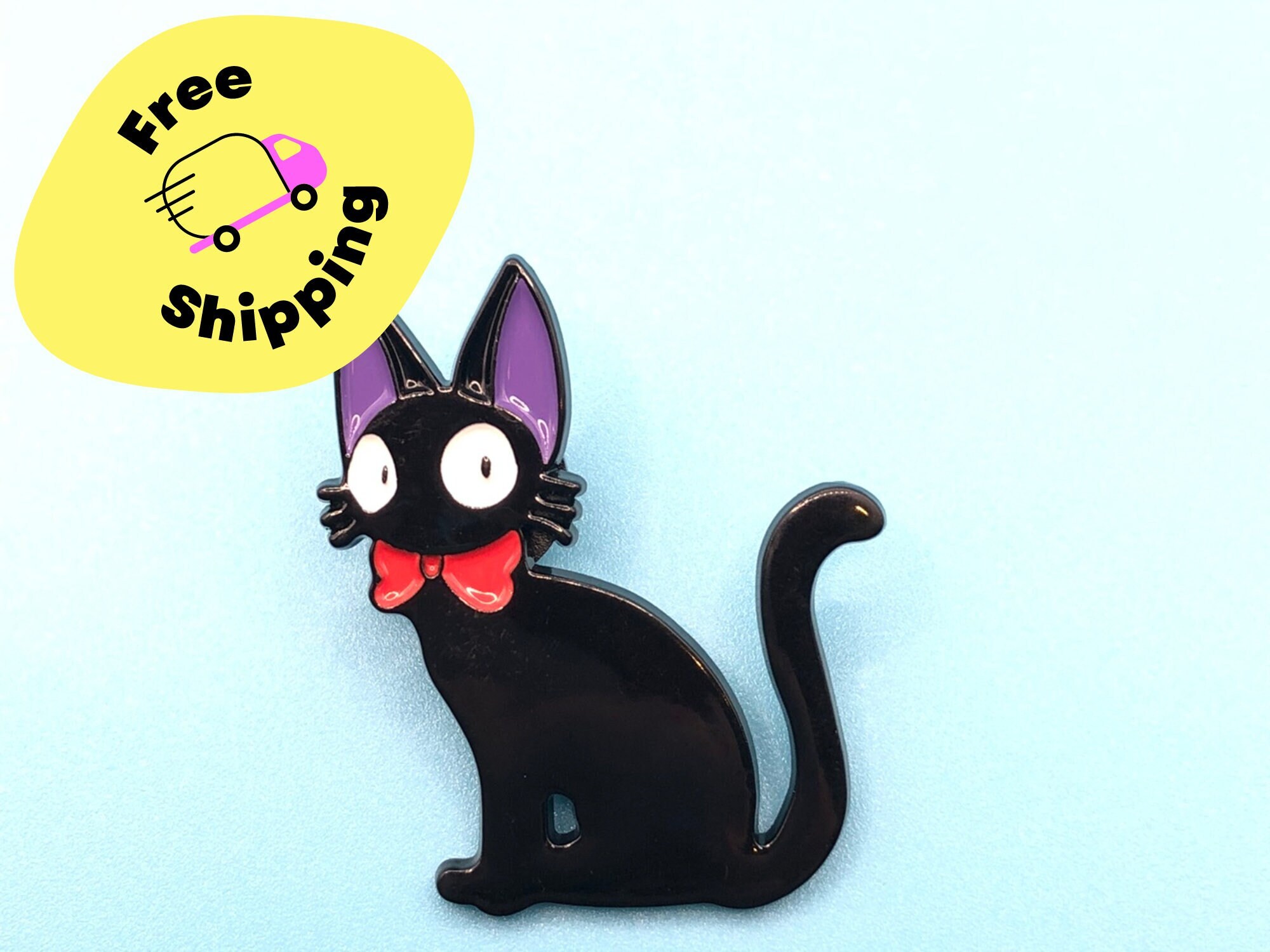 Kiki's Delivery Service Enamel Pin Handcrafted Jiji Cat - Etsy