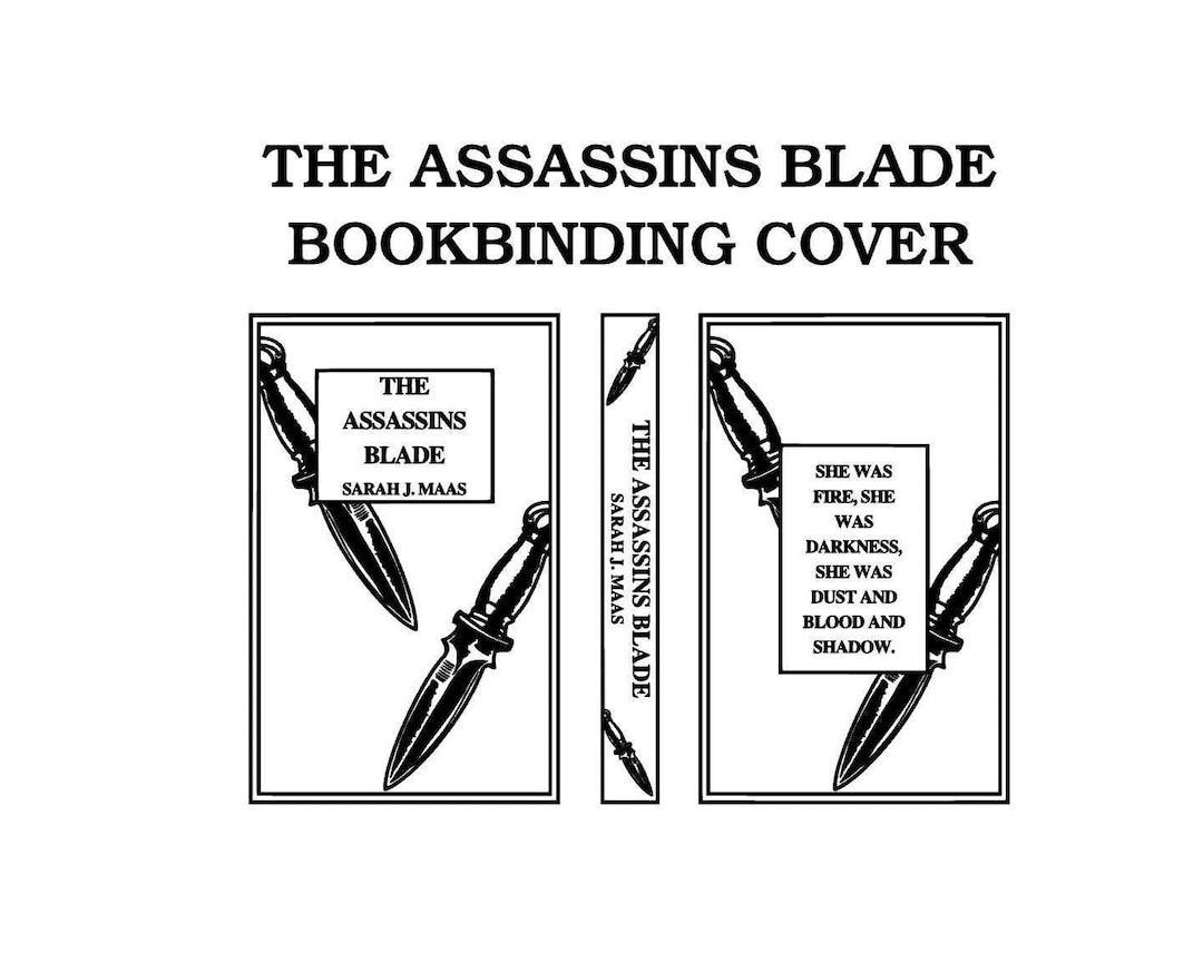 The Assassins Blade Bookbinding Cover Art Design File PNG, Throne of ...