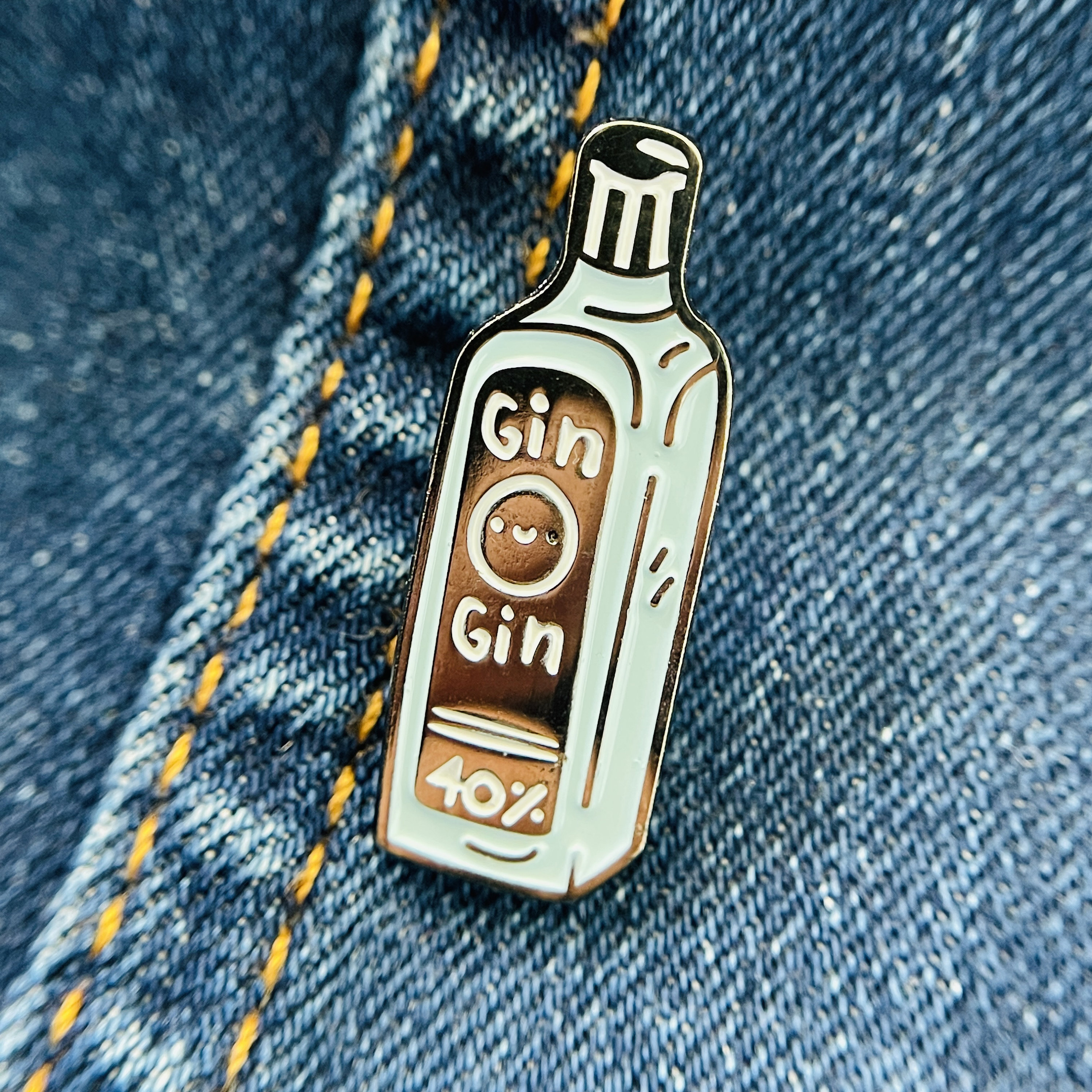 Gin Alcohol Enamel Lapel Pin | Etsy