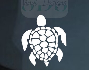 Sea Turtle and Shells Decal Sticker Vinyl Decal for Car - Etsy