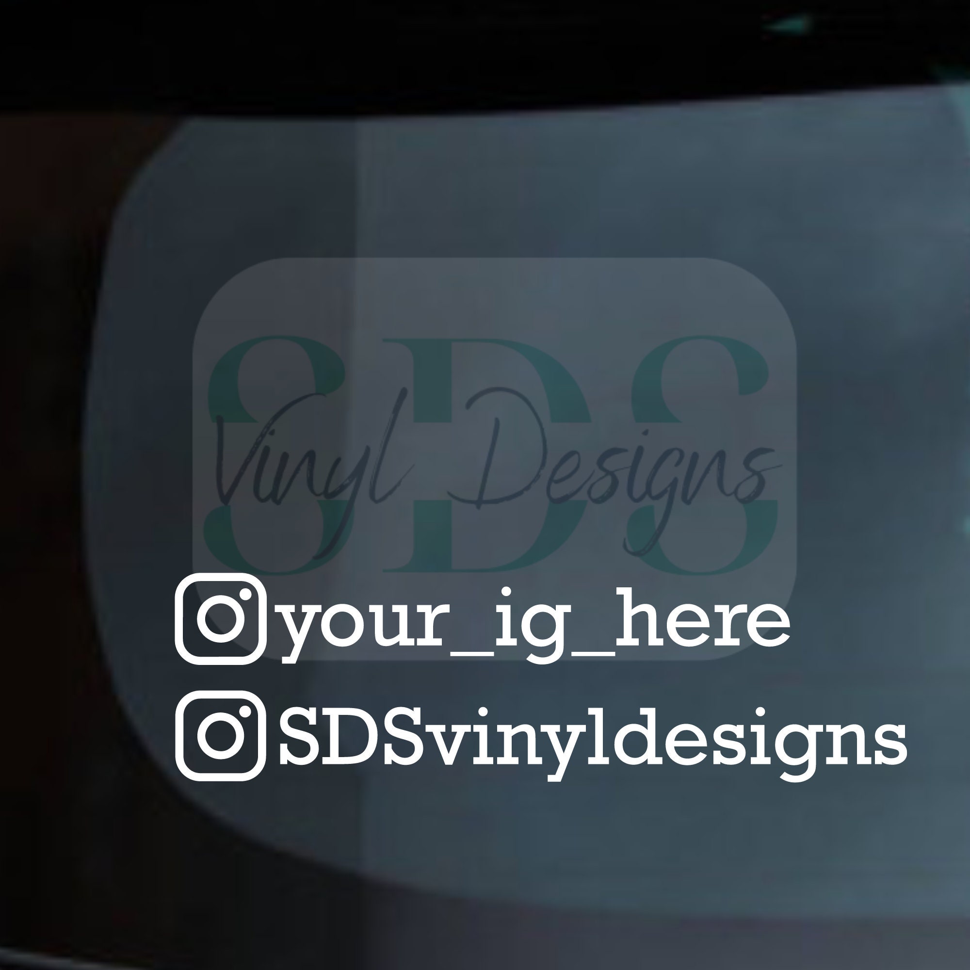 Instagram Handle Decal - Etsy