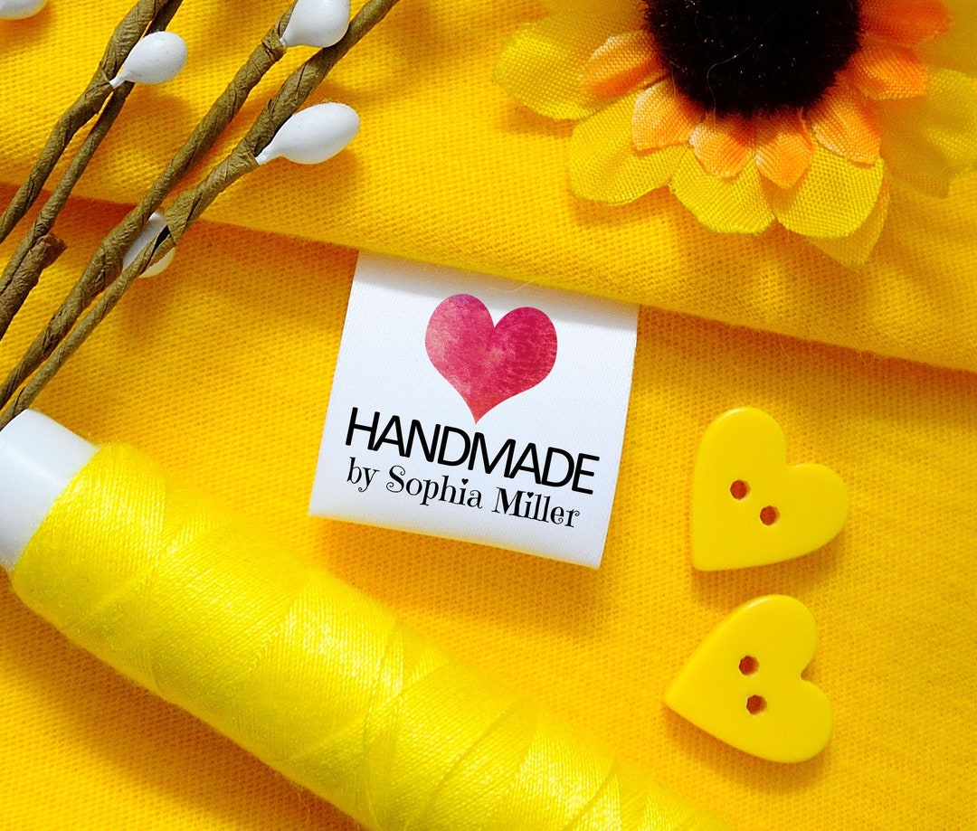 Custom Sewing Labels, Full Color, Clothing Labels, Logo Labels, Folded ...