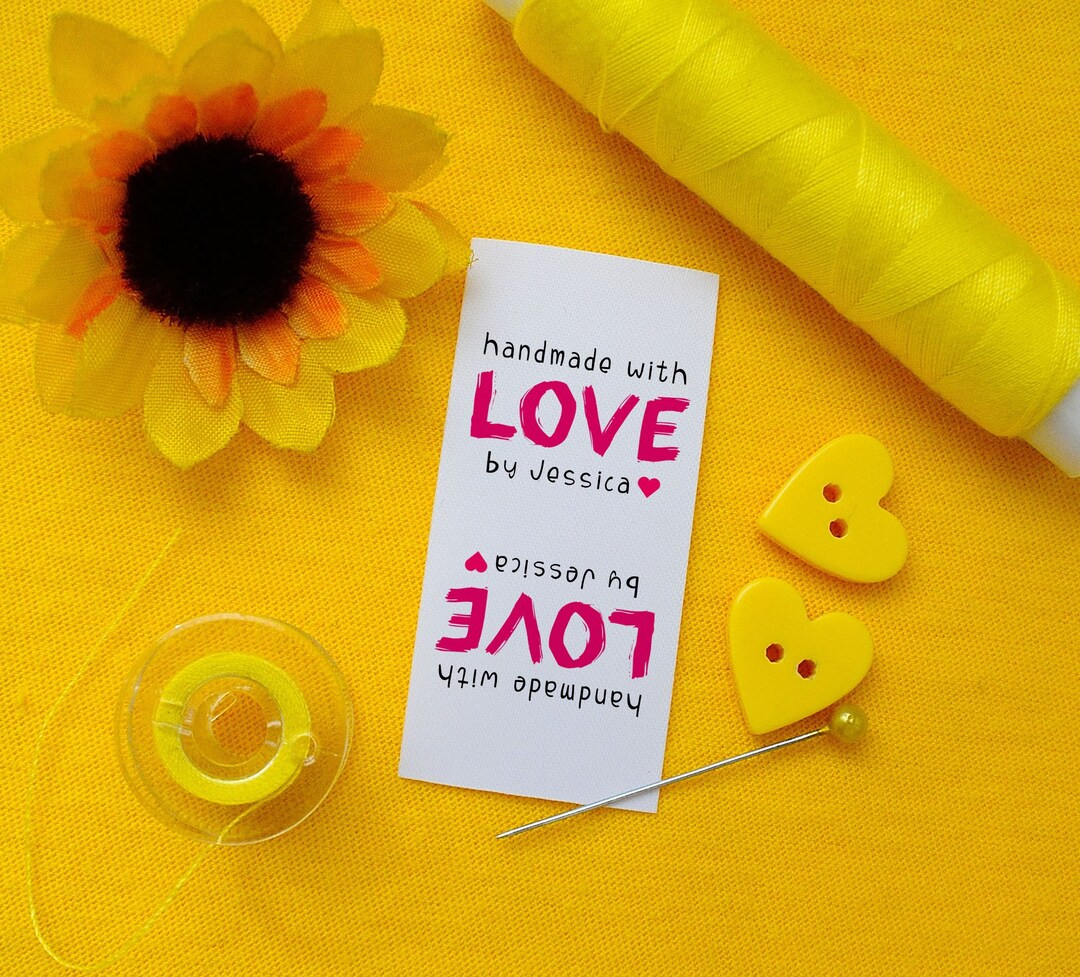 Custom Full Color Sewing Labels: Personalized Fold Over Fabric Tags - Etsy