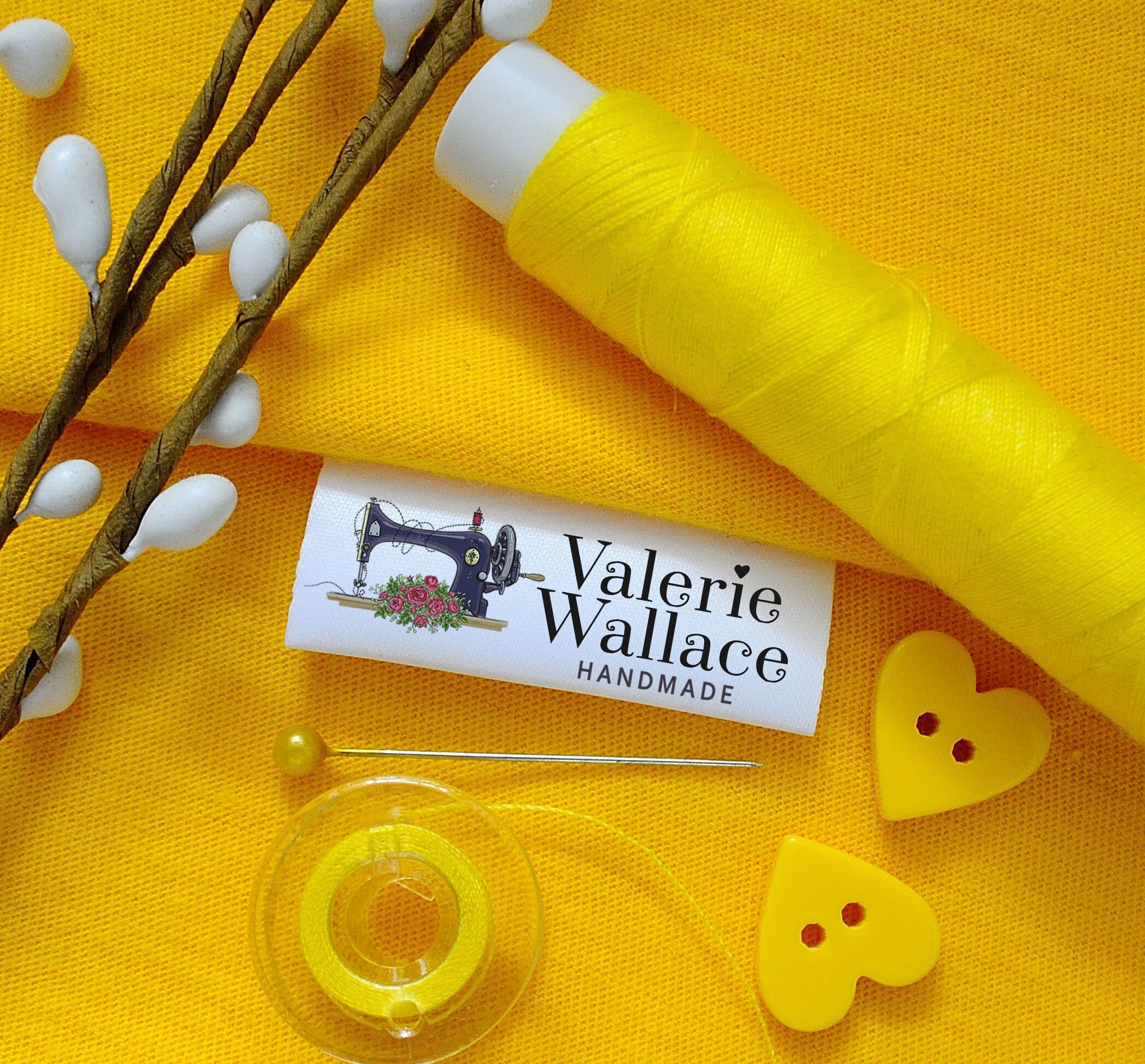 Custom Full Color Sewing Labels: Personalized Fold Over Garment Tags ...