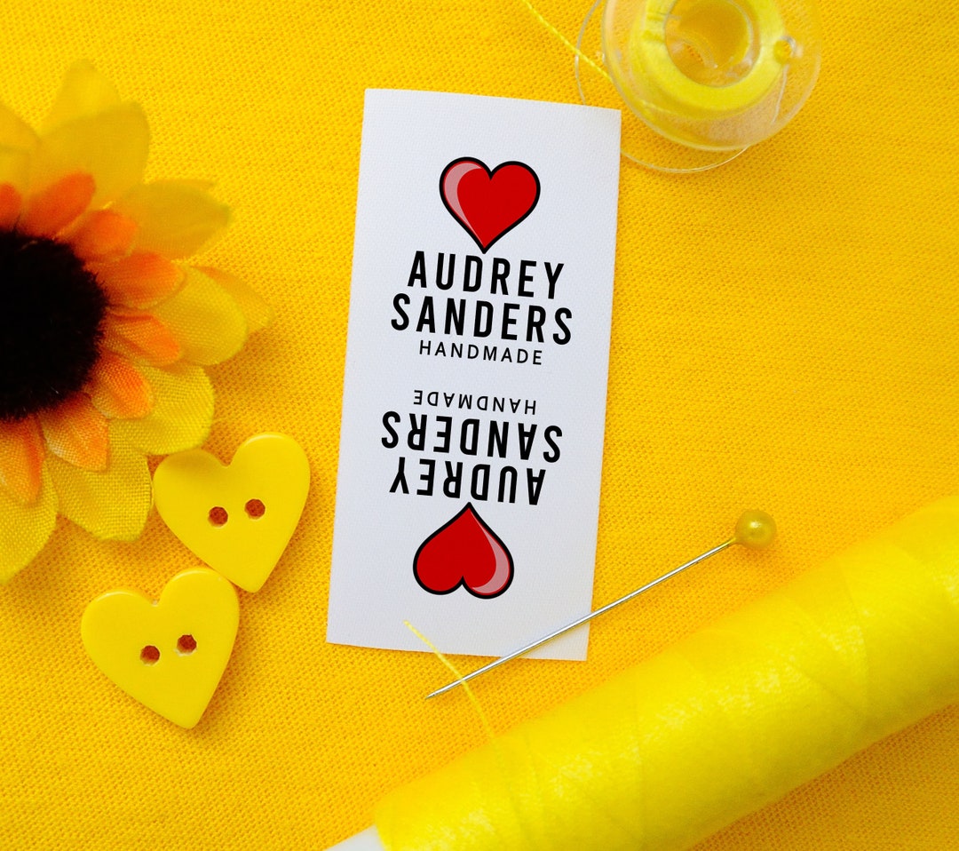 Custom Fold-over Fabric Garment Product Tags, Clothing Logo Folded ...