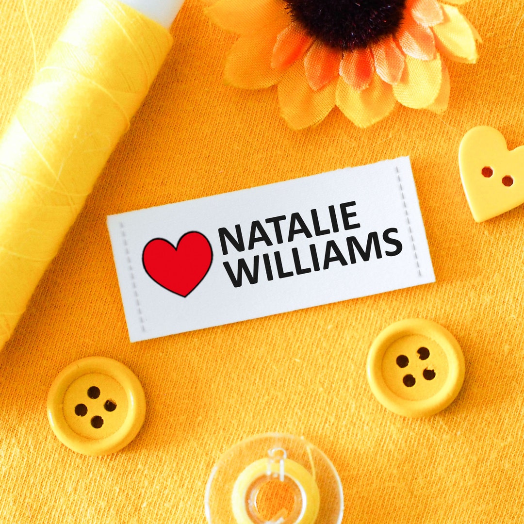 Custom Fabric Sewing Labels, Product Tags Handmade Items, Color ...