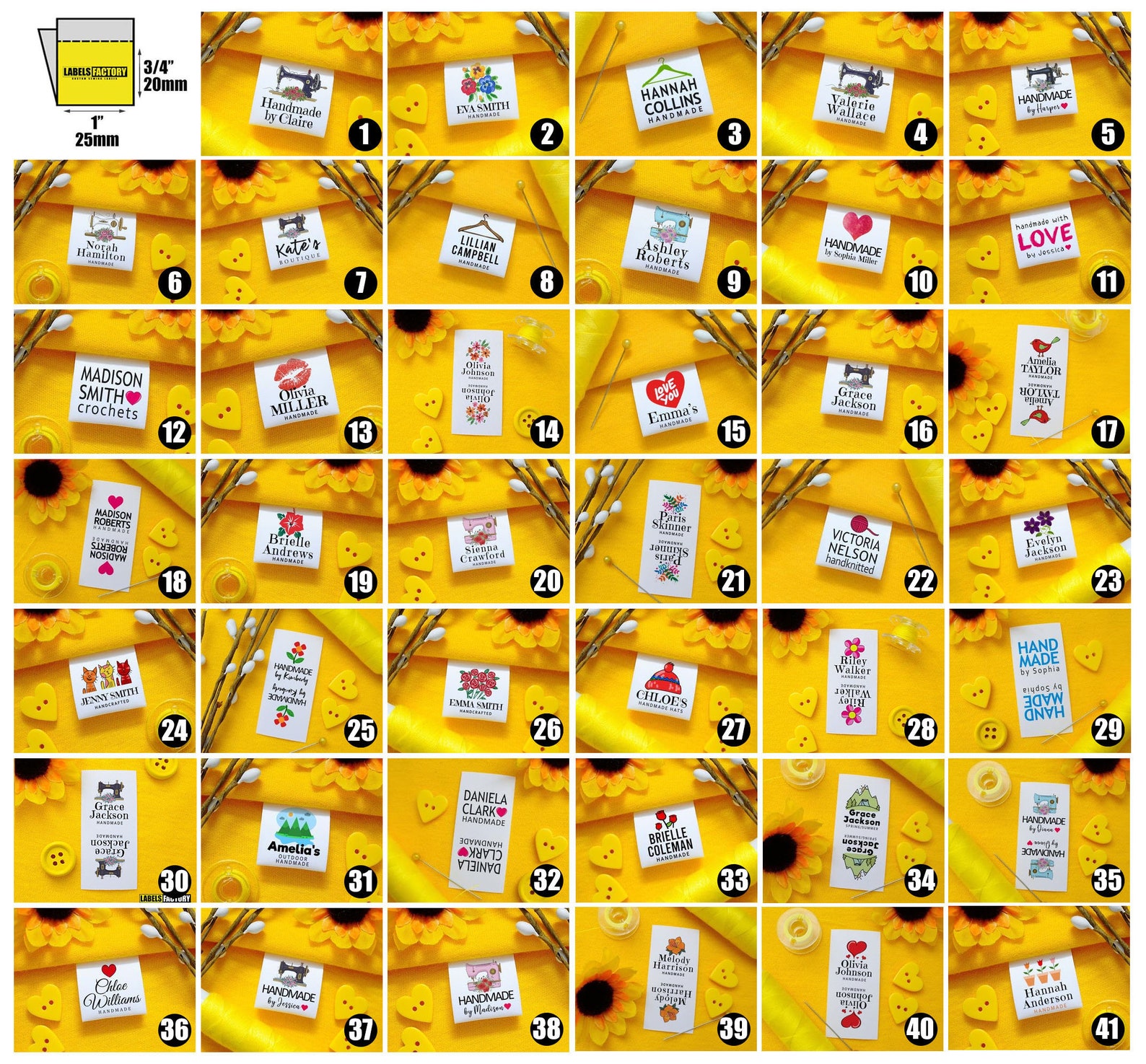 Custom Sewing Labels Full Color Clothing Labels Logo - Etsy