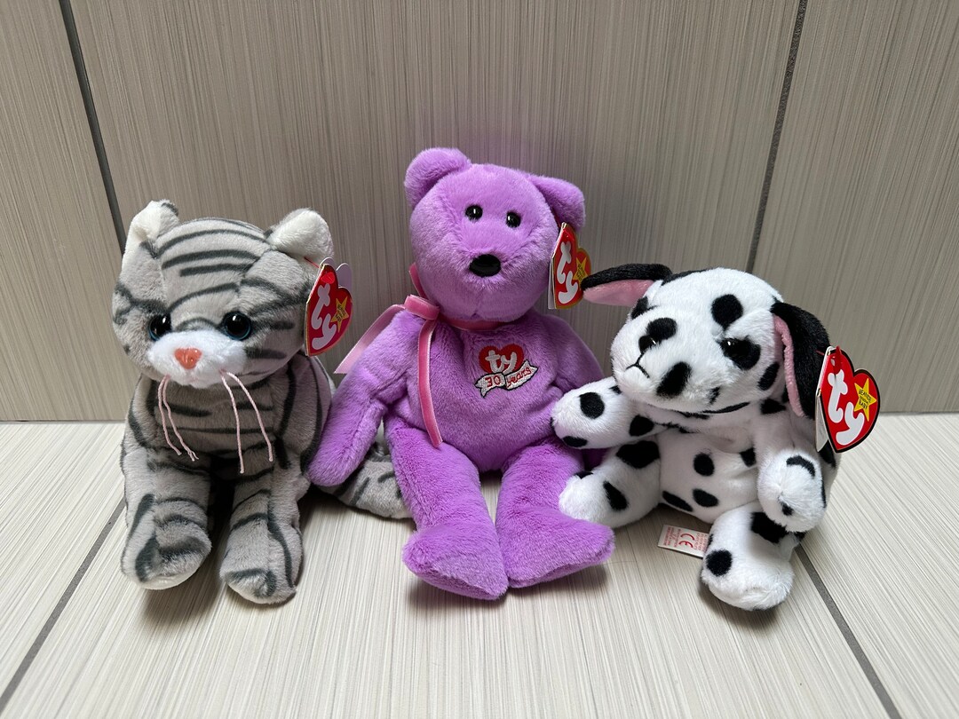 Ty “ Silver II ~ Celebrate II ~ Dotty II “ Beanie Baby - Etsy