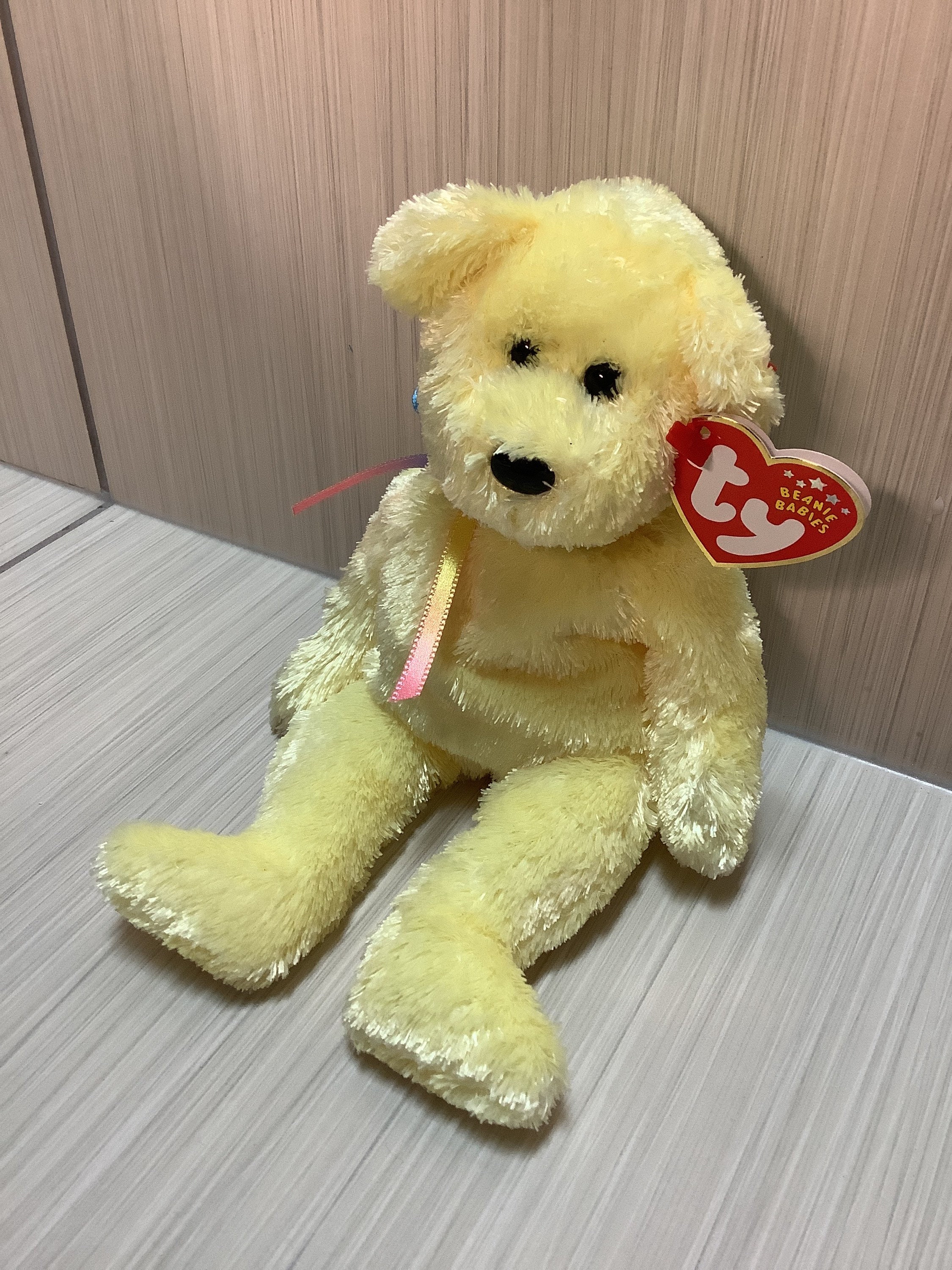 Ty Sherbet yellow Pink Beanie Babies - Etsy