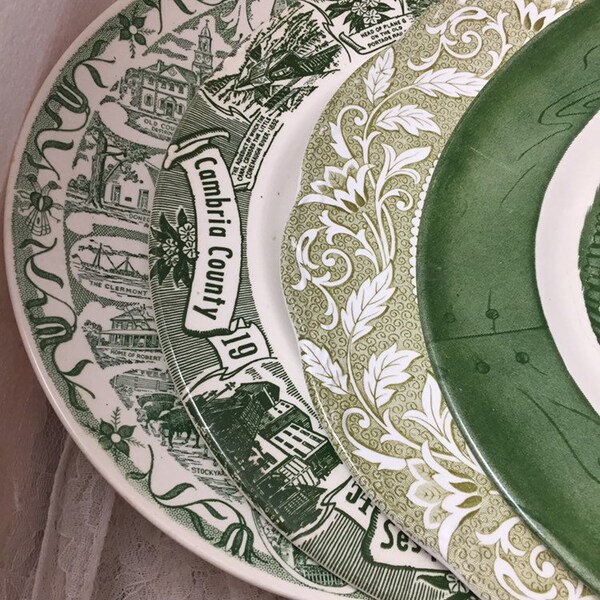 Green Dinner Plates - Etsy