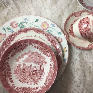 12 Place Sets (66 Pieces) Including Serving Dishes Vintage Mismatched ...