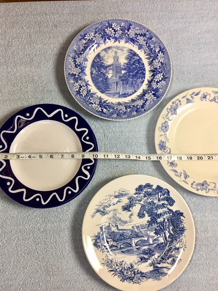 Set of Mismatched Vintage Blue Transferware Plates Vintage - Etsy