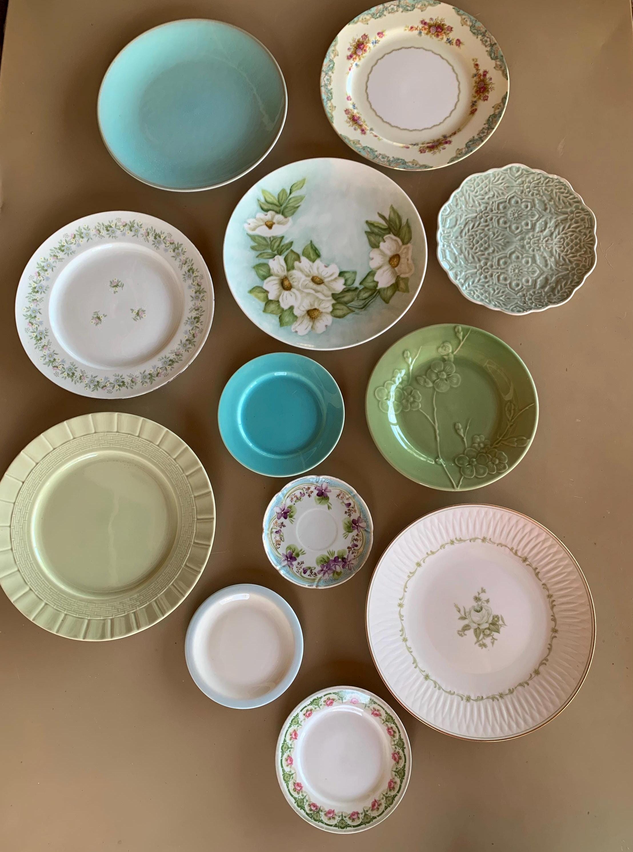 Mismatched Vintage Plates, Plate Gallery Wall Collection, Cottage ...