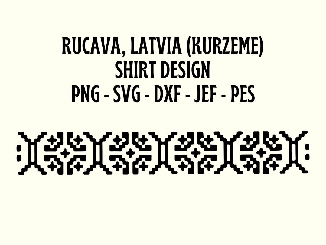 Rucavas Apkakle 2- Latvian Shirt Embroidery From Rucava - Svg-dxf-png ...